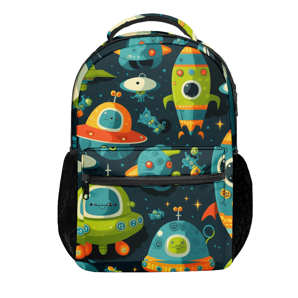 Space Schoolbag for Kids Astronauts School Book Bag Waterproof Cartoon ...