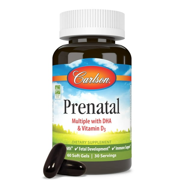 Complemente Carlson Prenatal Multiple con DHA y vitamina D3 | Walmart ...