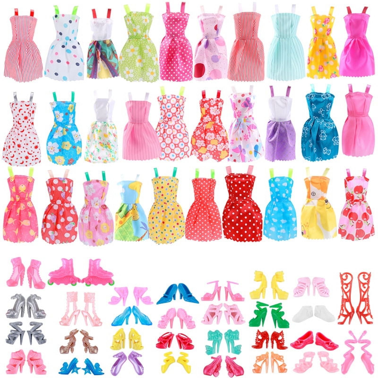 60 pieces 30cm 11 inch barbie clothes and shoes dress up accessories Walmart