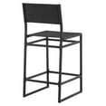 CHITA 24" Faux Leather Bar Stools Set of 3 Counter Height with Sling ...