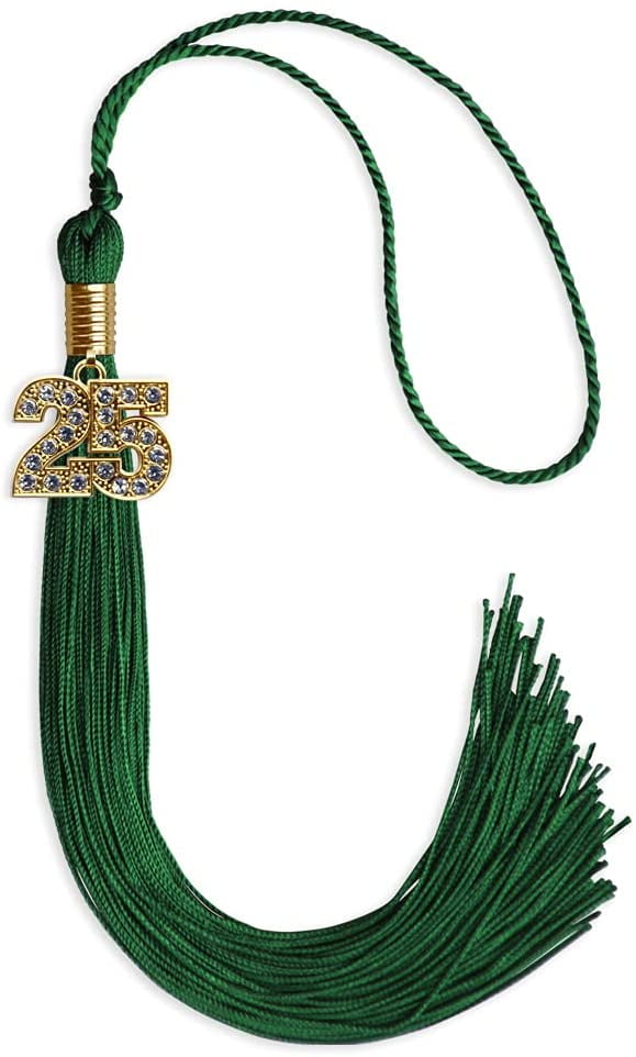 Endea Graduation Single Color Tassel with Gold Bling Charm (Green, 2025 ...