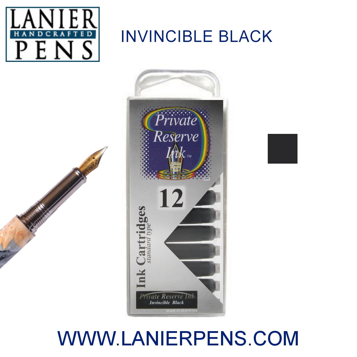 12 Pack - Private Reserve Ink, Universal Fountain Pen Ink Cartridges ...
