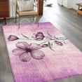 Pink Floral Area Rug 3x5 Washable Rug Non Slip Vintage Botanical ...