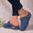 Blue Women'S Fashion Casual Platform Wedge Slippers Bow Design Trendy ...