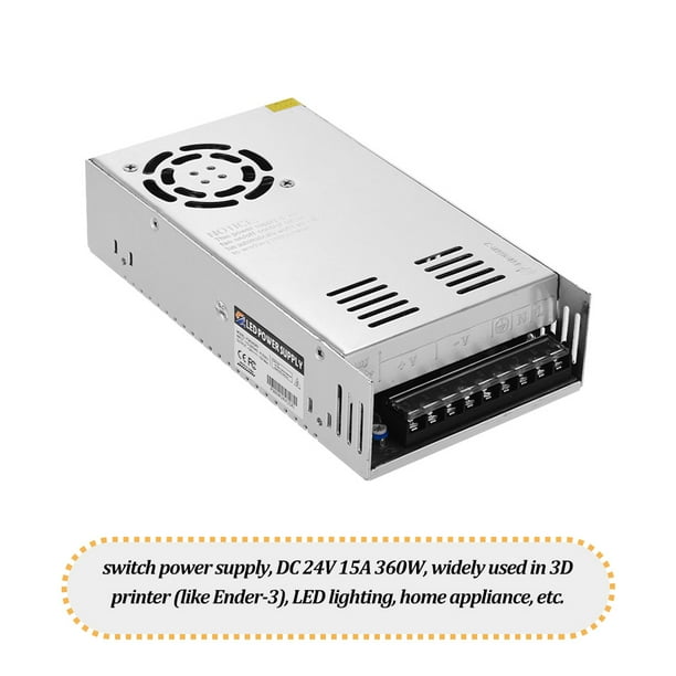Creality 3D DC 24V 15A 360W Universal Regulated Switching Power Supply ...