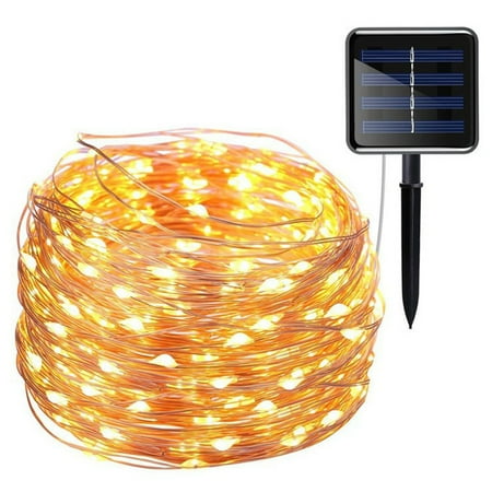 Hottest 100LED Solar Copper Light String Outdoor Waterproof Decorative ...