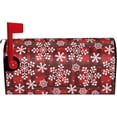 Christmas Snowflake Waterproof Mail Cover Magnetic Mailbox Wraps Post ...