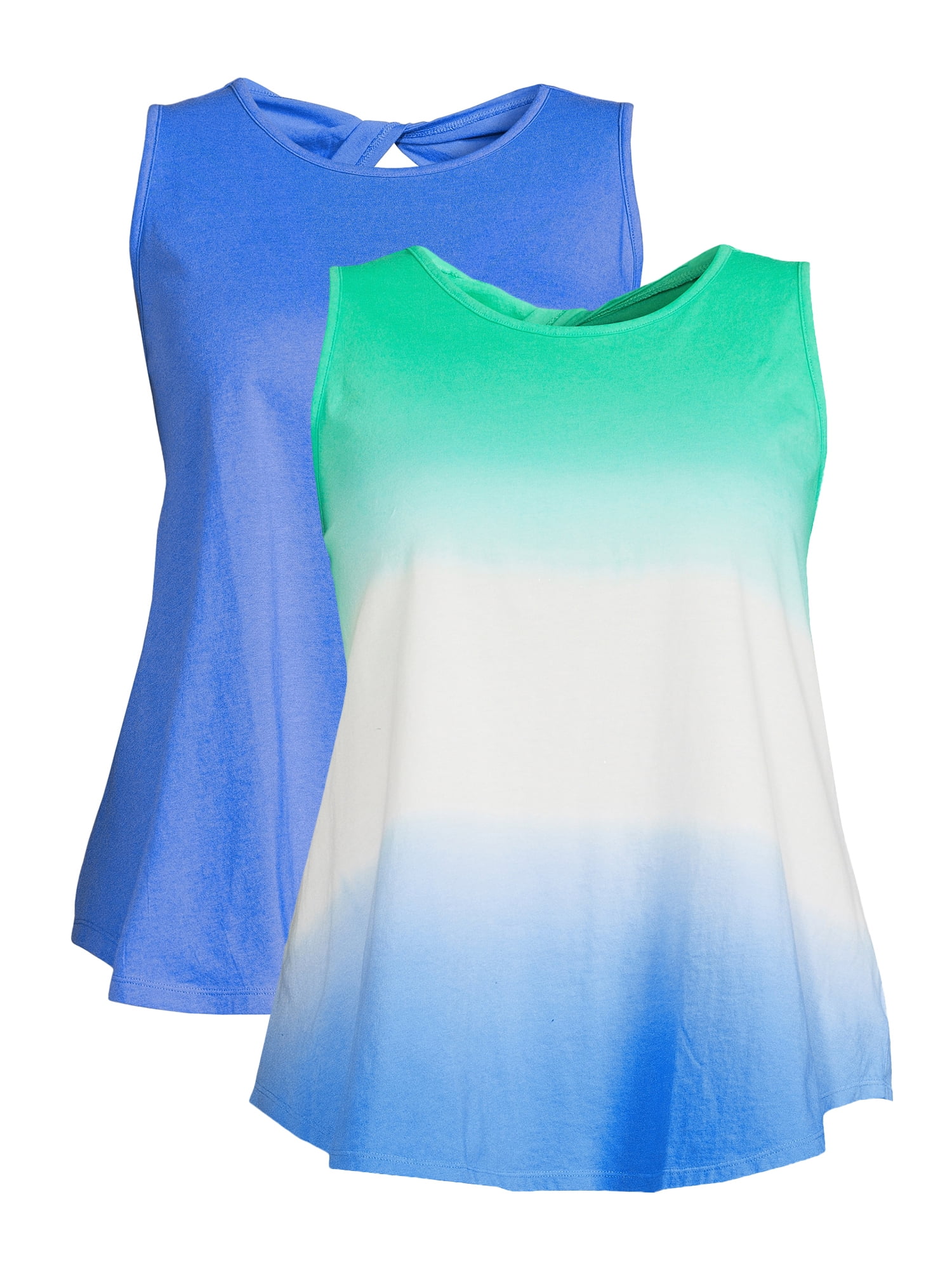 Terra and Sky Women's Plus Size Twist Back Tank Top, 2-Pack - Walmart.com
