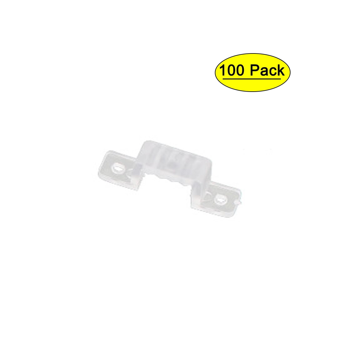 15mm x 7mm Plastic Light Strip Fixing Mounting Bracket Clear 100pcs ...