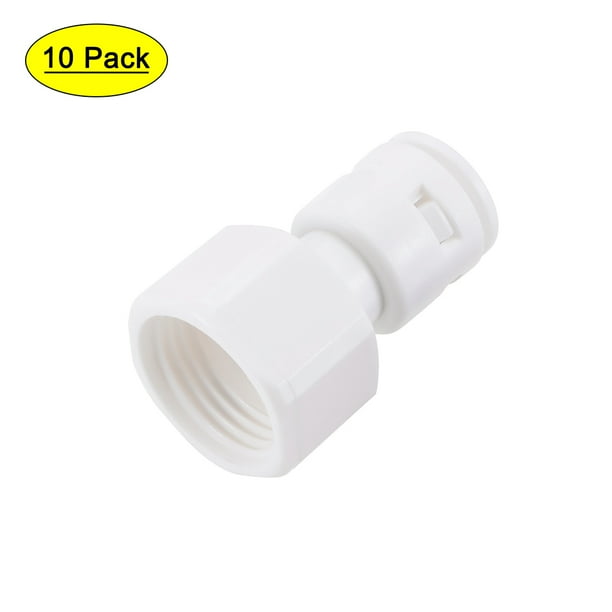 Uxcell G1/2 Female Thread to 3/8" Tube Straight Connect Fittings Quick ...