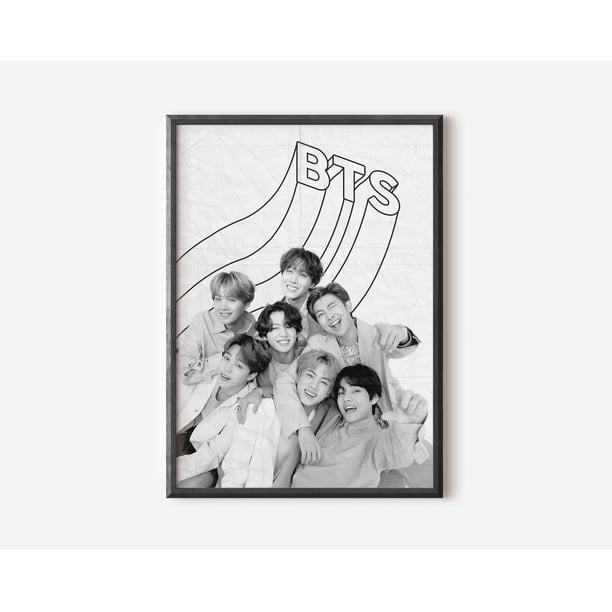 Póster retro de BTS | Póster retro de Kpop, póster de álbum de música ...
