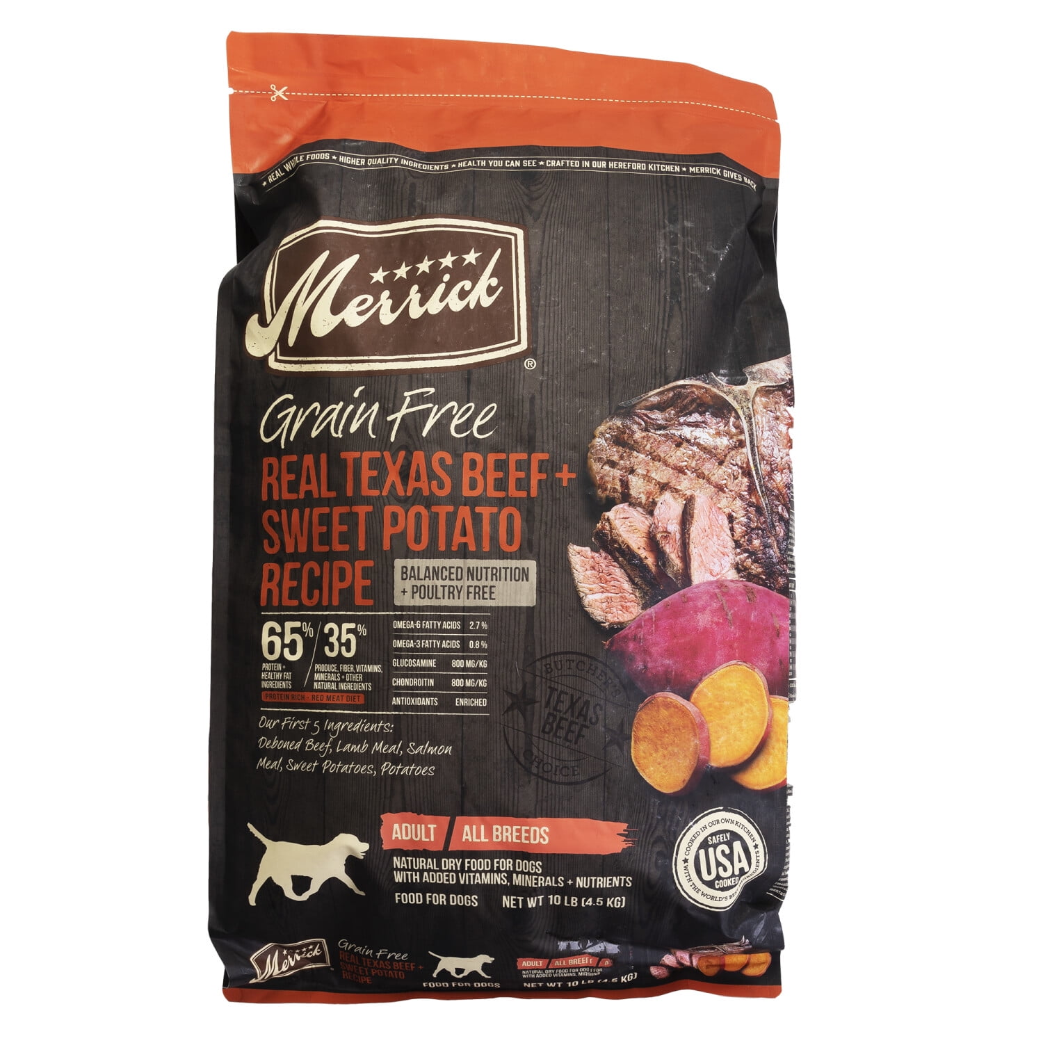 Click here for Merrick Real Texas Beef And Sweet Potato 10 Lb Foo... prices