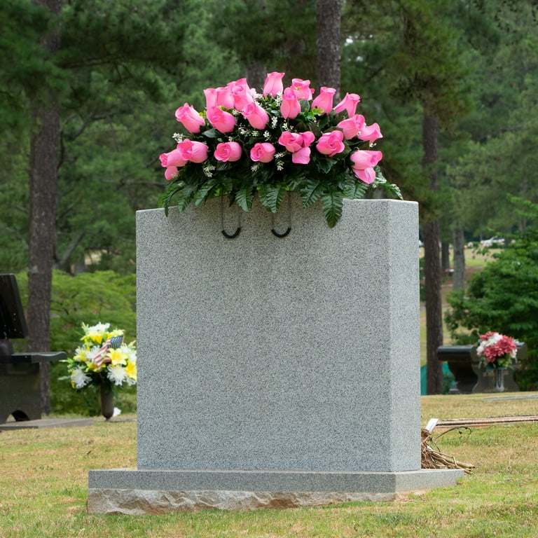 Gravestone With Flowers