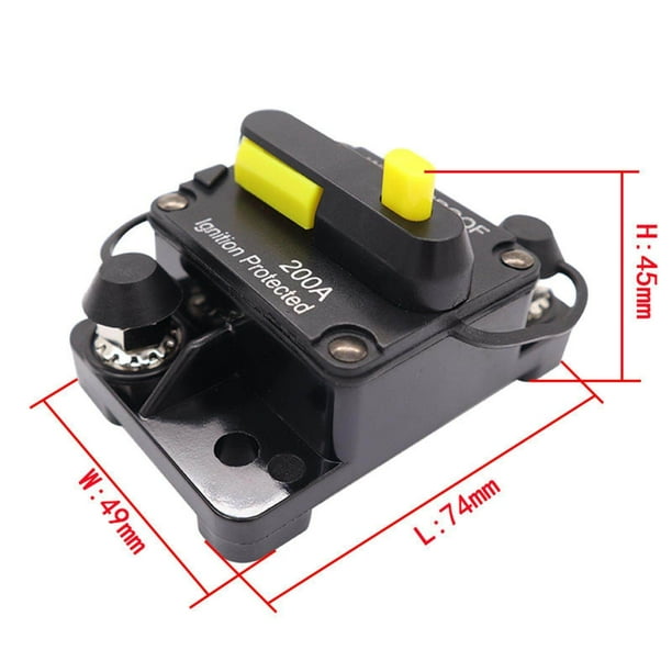 wolftale 30-300 AMP Circuit Breaker IP67 Waterproof 12V-48V Manual Reset Fuse 200A - Walmart.ca