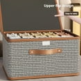 Foldable Storage Boxes with Lids, Large Linen Fabric Foldable Storage ...