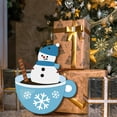 36Pcs 12 Style Christmas Theme Wooden Pendant Decorations Jute Cord ...