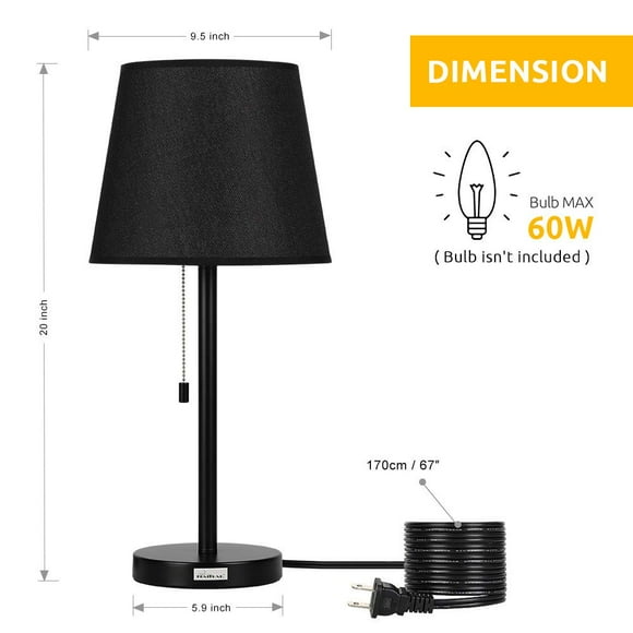 Two Pull Chain Table Lamps