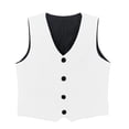Ceisia Kids V Neck Button Front Formal Suit Vest Solid Color School ...