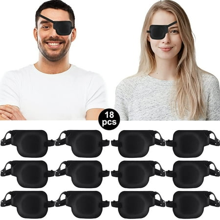 NETSENG18 Pieces Eye Patch Black Eye Patch 3D Eye Patch Soft Eye ...