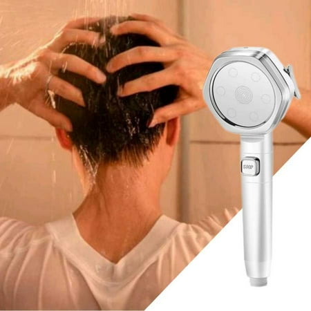 LSLJS Pressurized Injection Shower Head - High-Pressure Handheld ...
