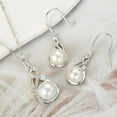Leander Sterling Silver Pearl Jewelry Set with Shiny Moissanite, Real ...