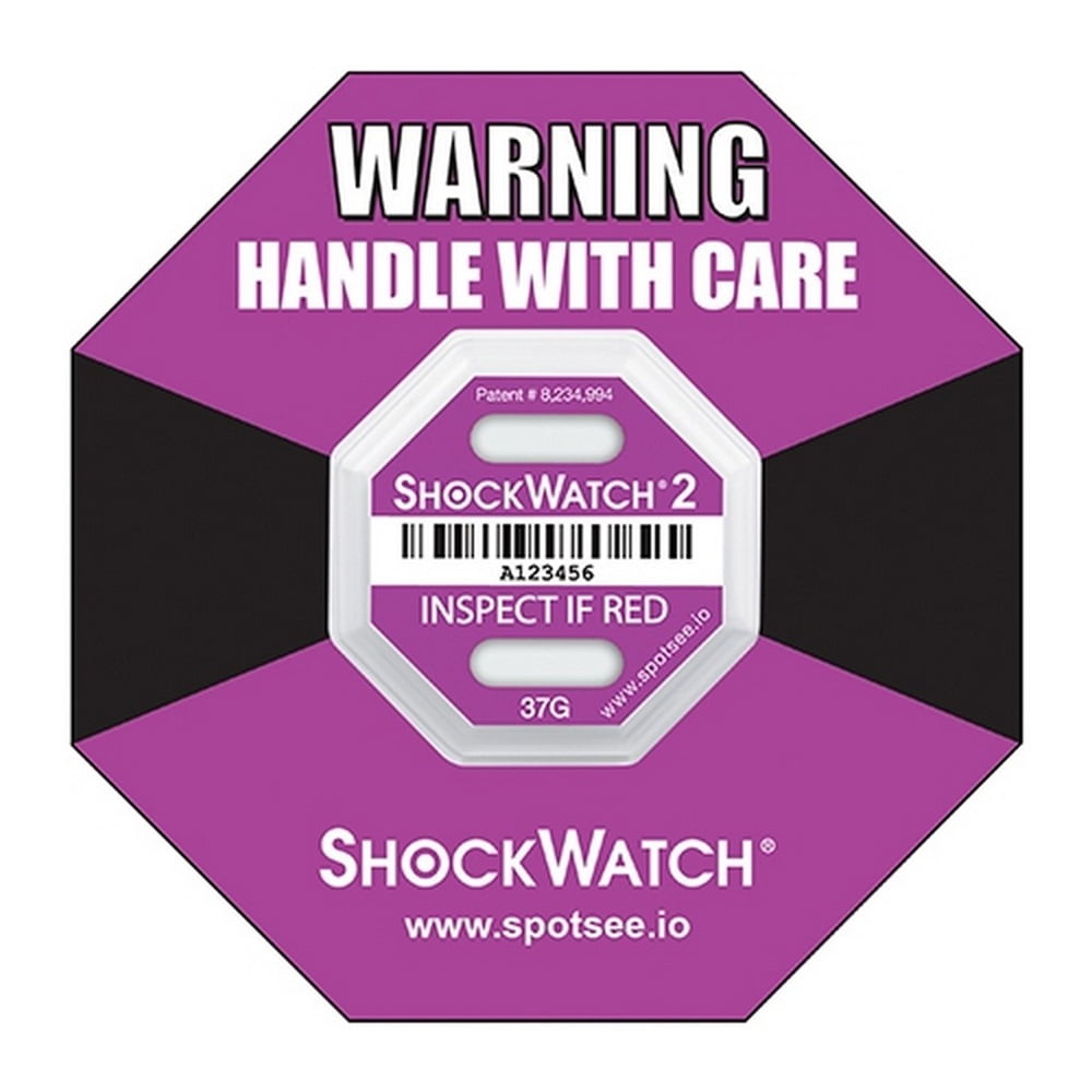 Shockwatch 2 Indicators Purple 37G (50 Per/Case) - Walmart.com