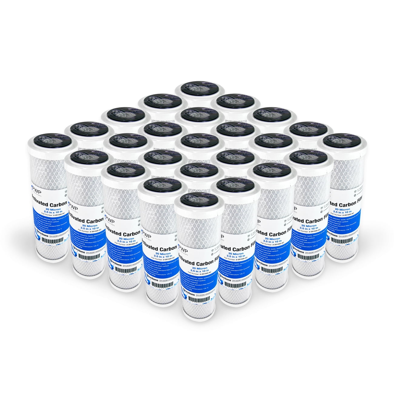 Activated Carbon CTO Water Filter Cartridge Standard 2.5 x10" 20 Micron ...