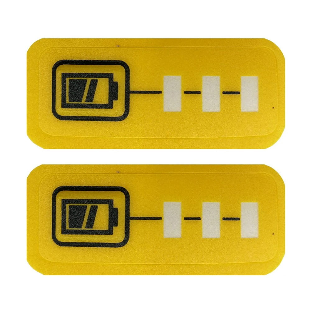 Fule 2pcs DCB200 Battery Capacity LED Key Sticker Label for De-Walt 18V ...