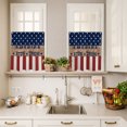 1776-2026 American Words Curtain Tier and Valance Set 3 Piece,Star ...