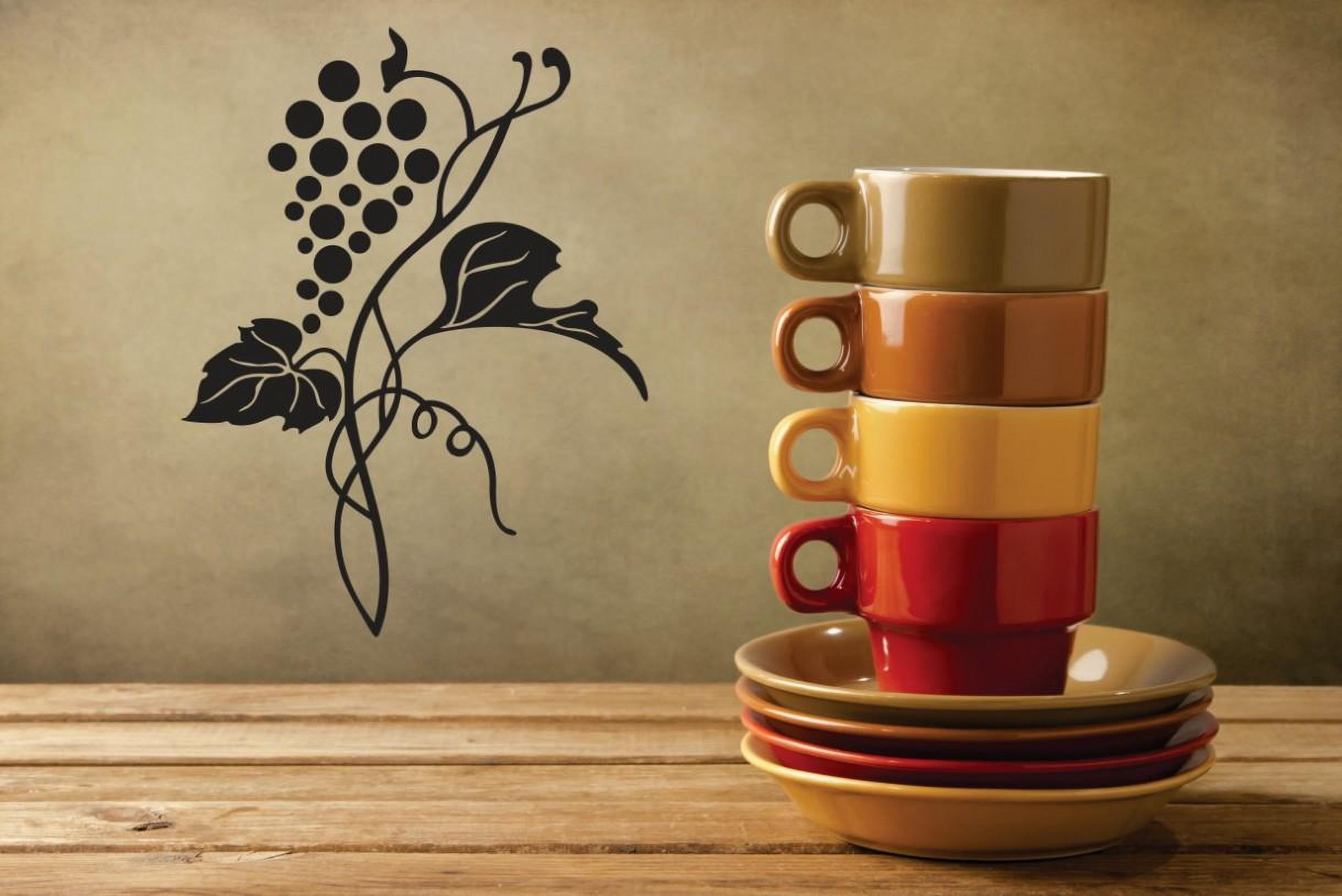 Vinyl Wall Decal Sticker : Grapes Vine Fruit Kitchen Image Picture Art ...