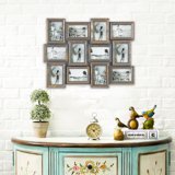 Vintage 18x25 Photo Frame - 12 Openings for 6x4 Photos - Rusted Gold ...