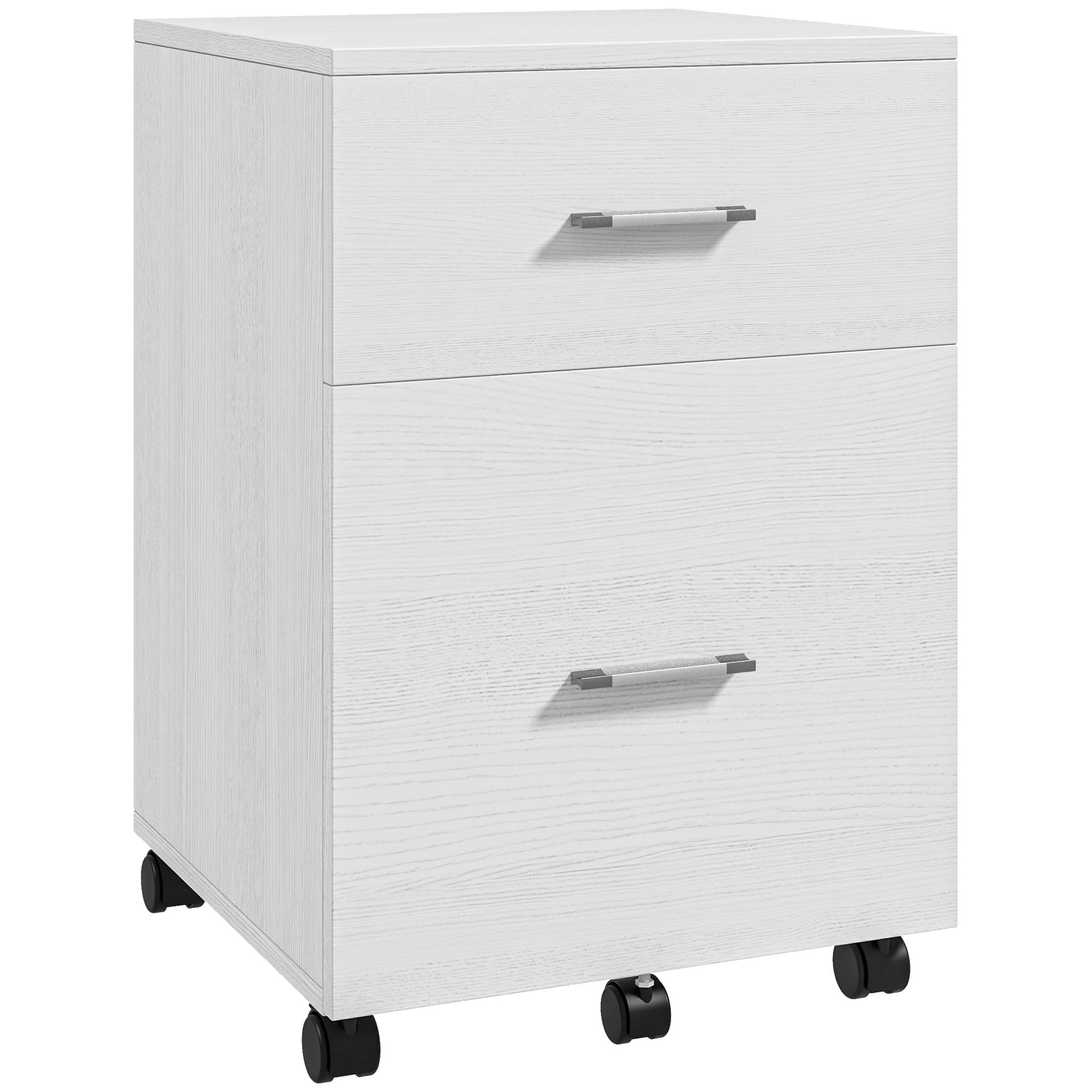 Vinsetto Mobile File Cabinet, 2-Drawer Filing Cabinet with Wheels ...