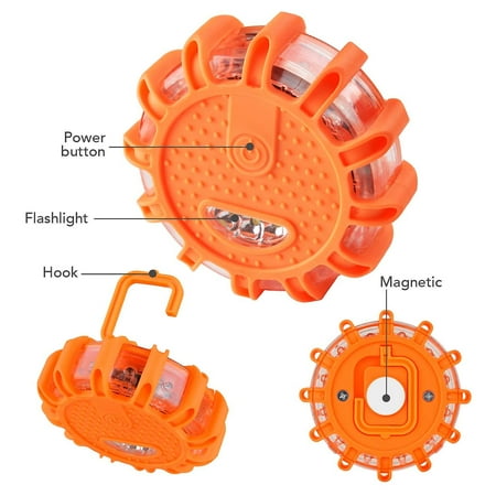 3 Pack-led Road Safety Flares. Emergency Roadside Warning Safety Flare ...