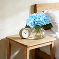 Artificial Hydrangea Flowers with Glass Vase & Fake Water - Faux ...