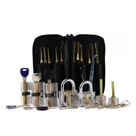 7-piece Transparent Lock + 24-piece Single Hook Unlocking Tool Set ...