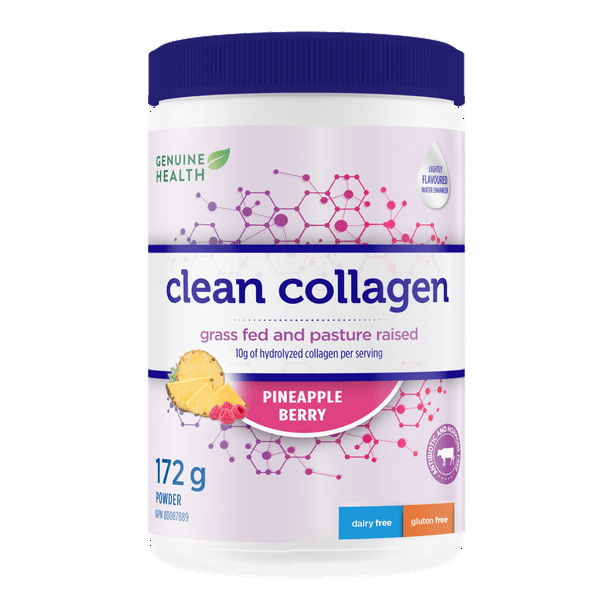 Genuine Health Bovine Clean Collagen Powder, 172g tub, 10g collagen per ...