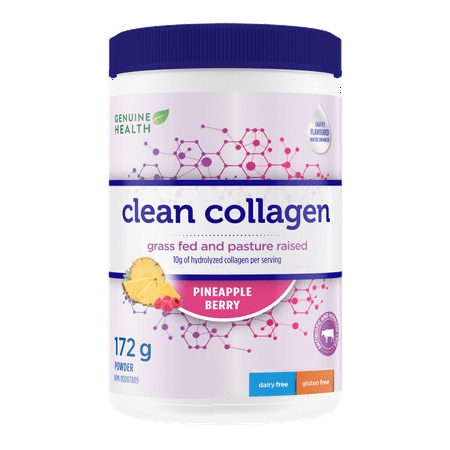 Genuine Health Bovine Clean Collagen Powder, 172g tub, 10g collagen per ...