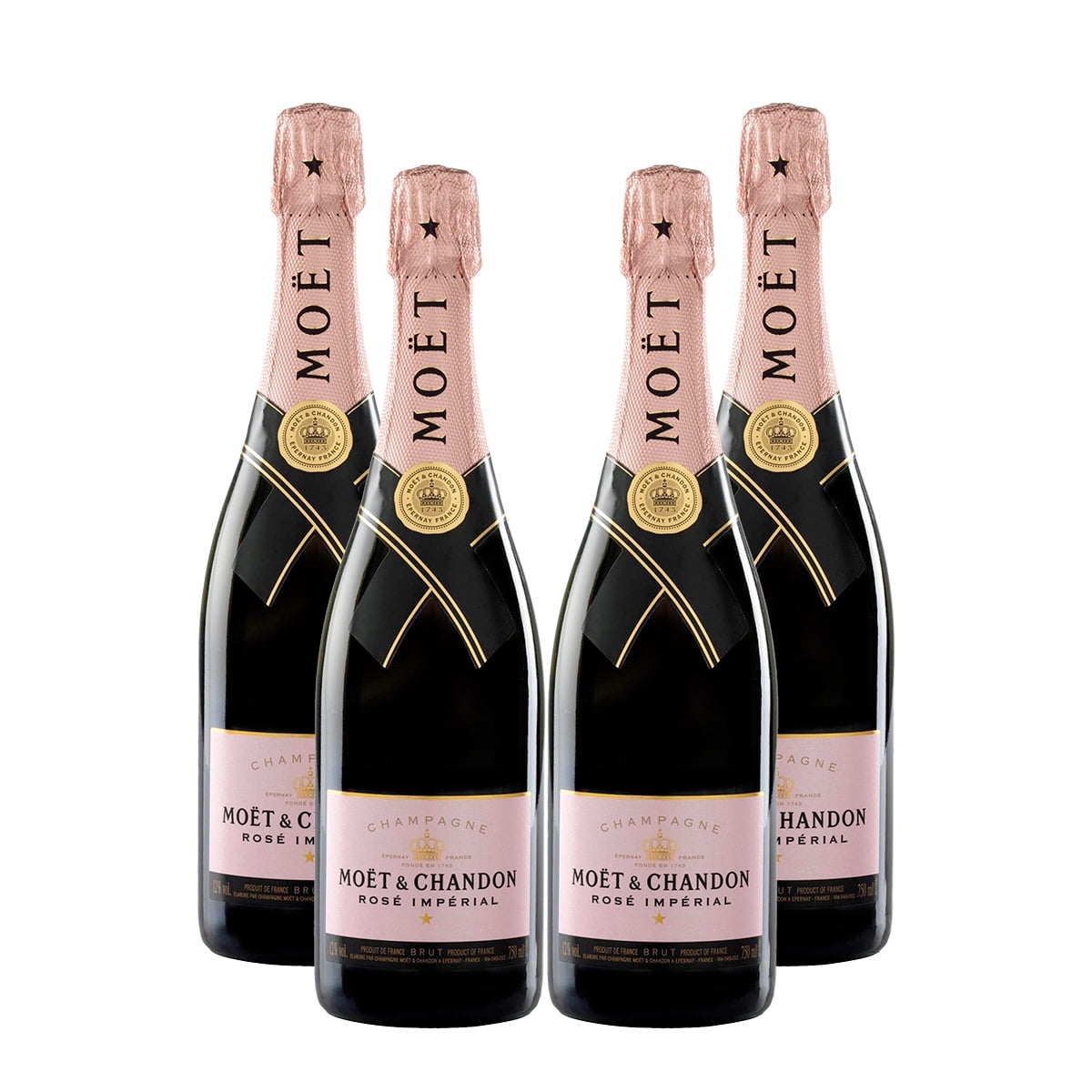Pack x 4 - Champagne Moet Chandon Rose Imperial Con Estuche 750 m Moet ...