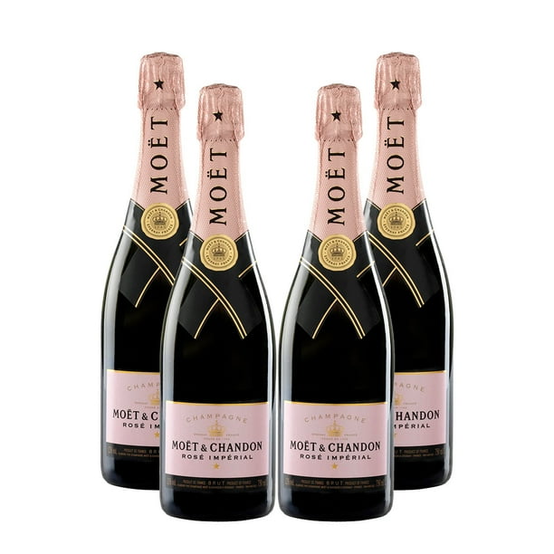 Pack x 4 - Champagne Moet Chandon Rose Imperial Con Estuche 750 m Moet Chandon Champagne / Moet ...