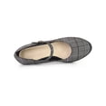 BLISSFUL STEP Women's Pump Plaid Platform Stiletto Heels Pumps Black ...