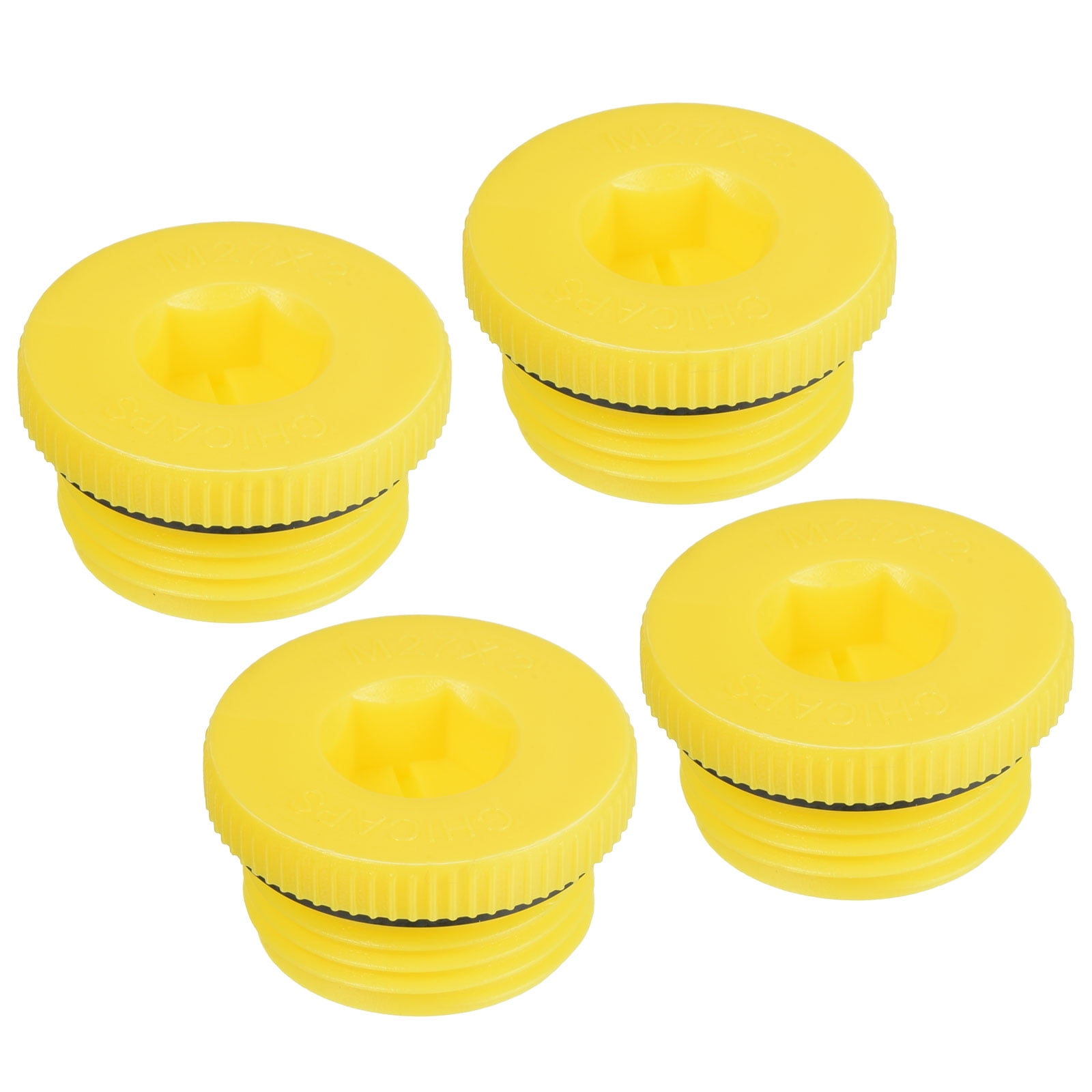 Uxcell M27x2 Hold Plugs Plastic Male Threaded Hex Socket End Cap ...