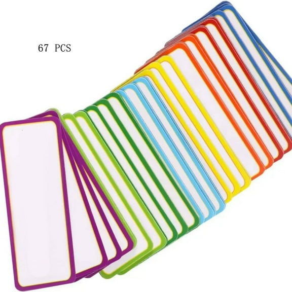 BERTDOMD 8pcs Magnetic Dry Erase Name Tags Reusable Label Erasable Name ...