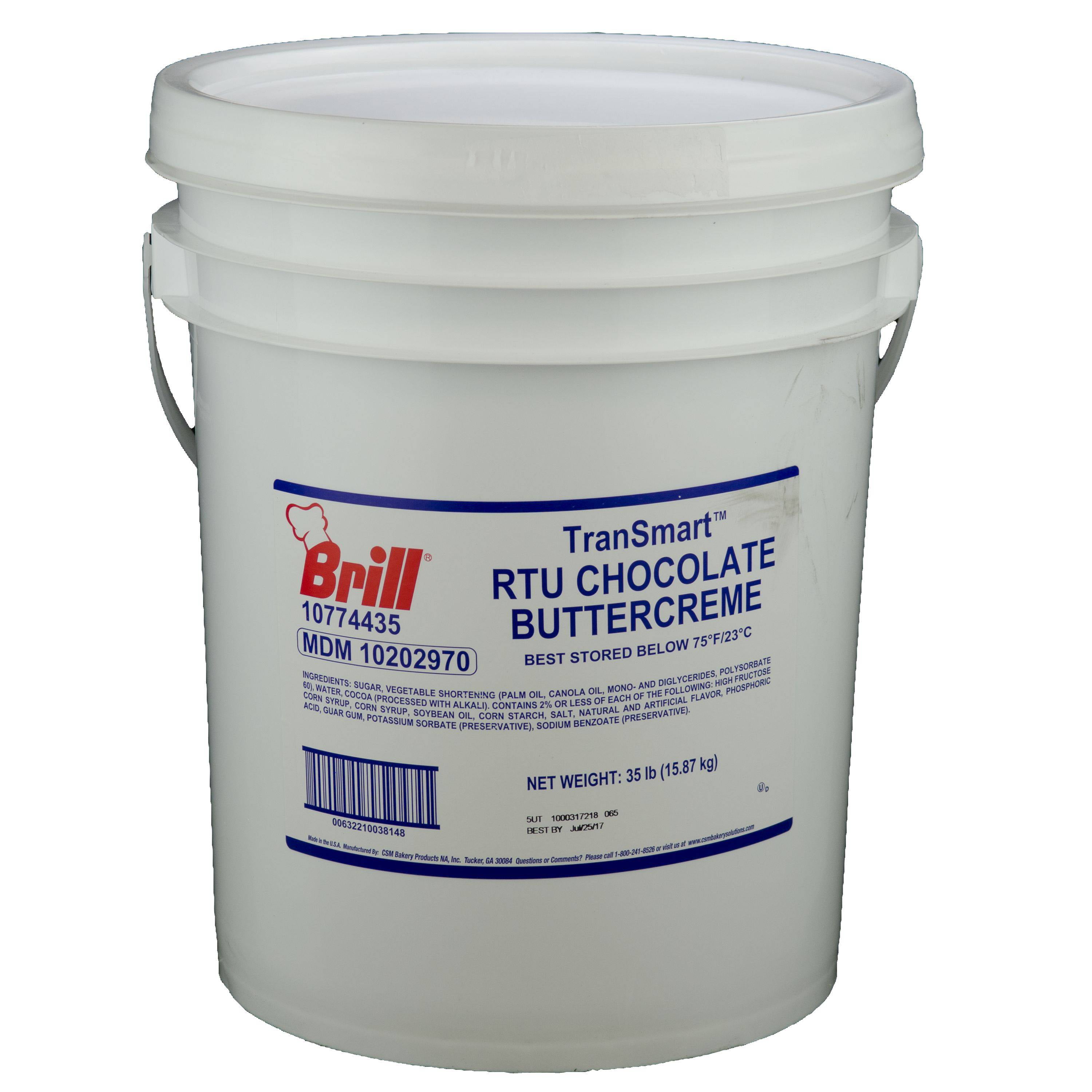 Brill Giant 35lb Pail Light and Fluffy Ready to Use Chocolate Frosting ...