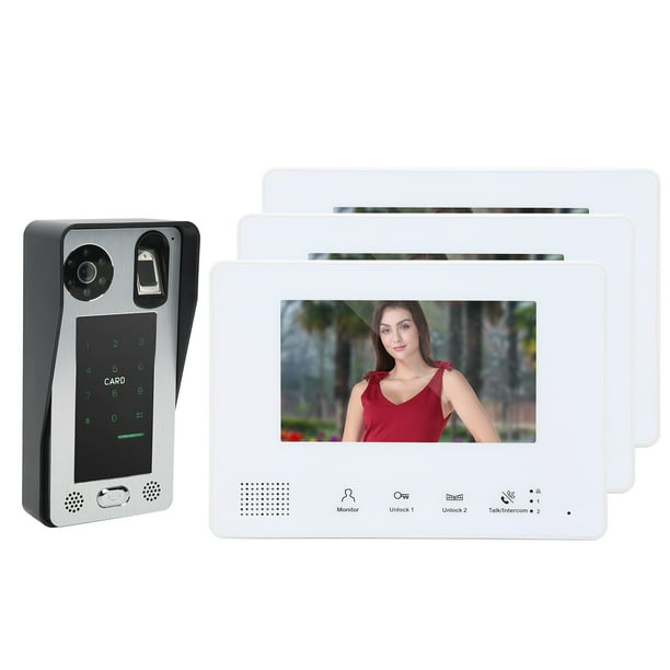 Door Camera Monitor,7in TFT LCD Intercom Doorbell Home Security ...