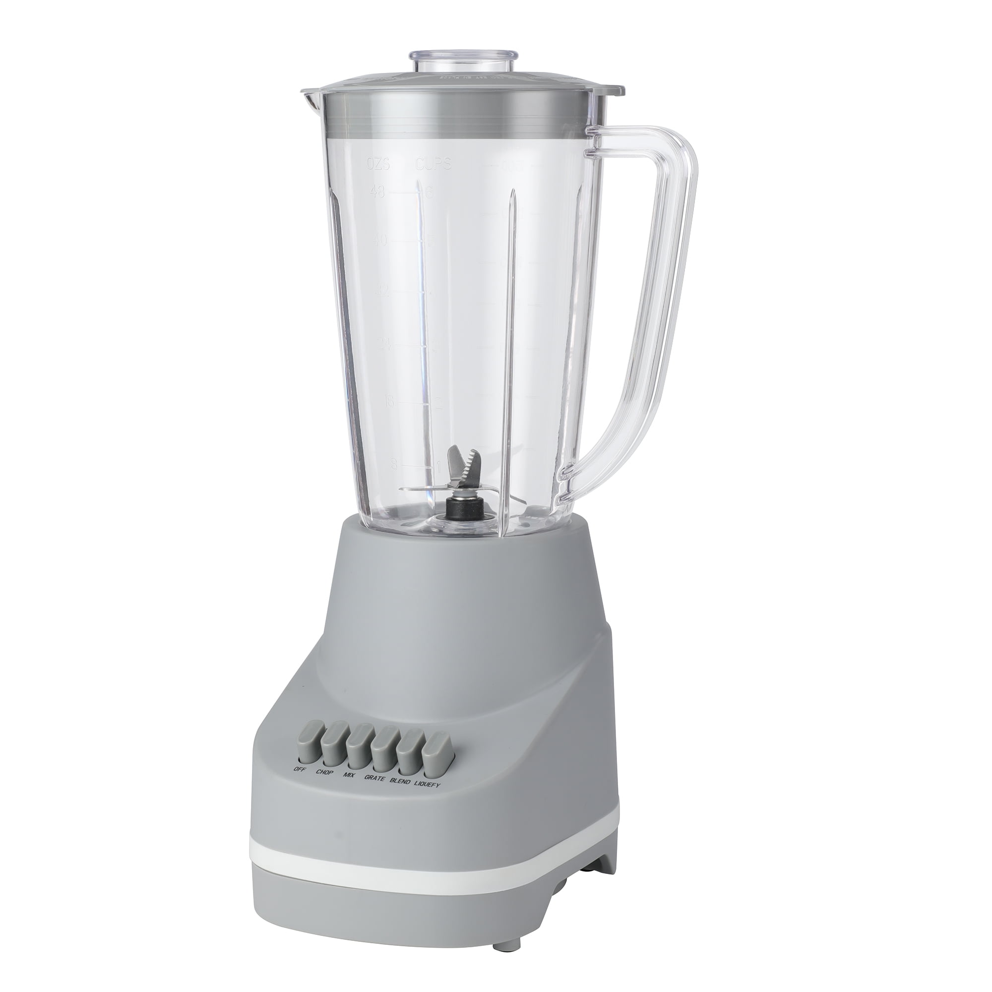 Mainstays 6 Speed Blender with 48 ounce Jar,1.5L jar,Soft Silver ...