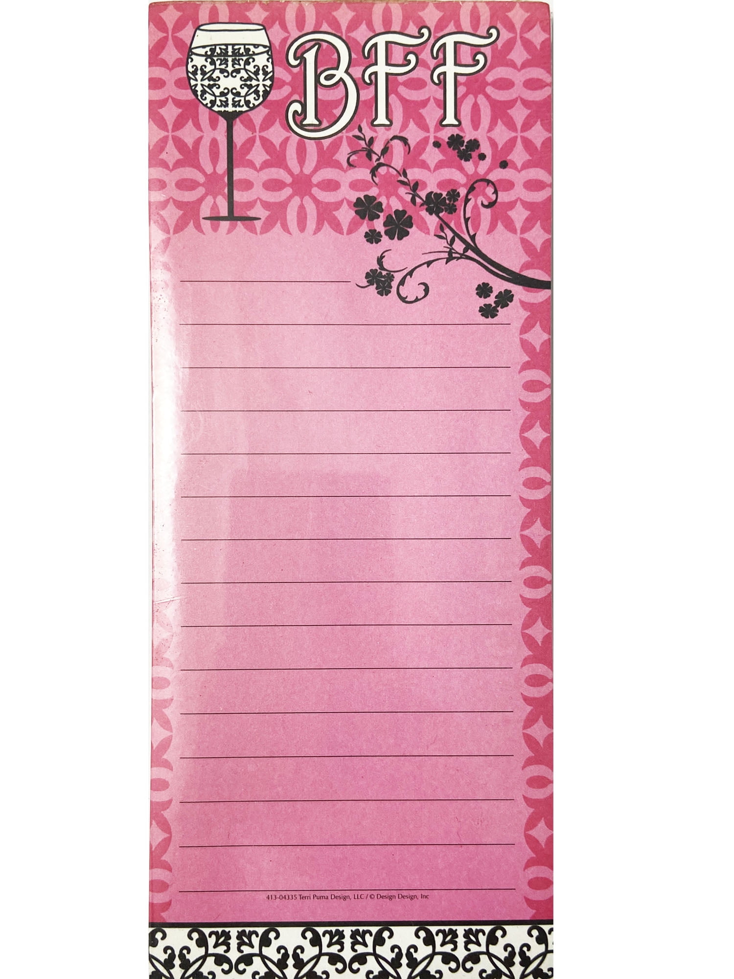 BFF And Wine Notepad / Favor (1ct) - Walmart.com