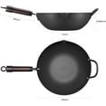 Wok, 13 Inch carbon steel wok pan with steamer & stir-fry pans nonstick ...