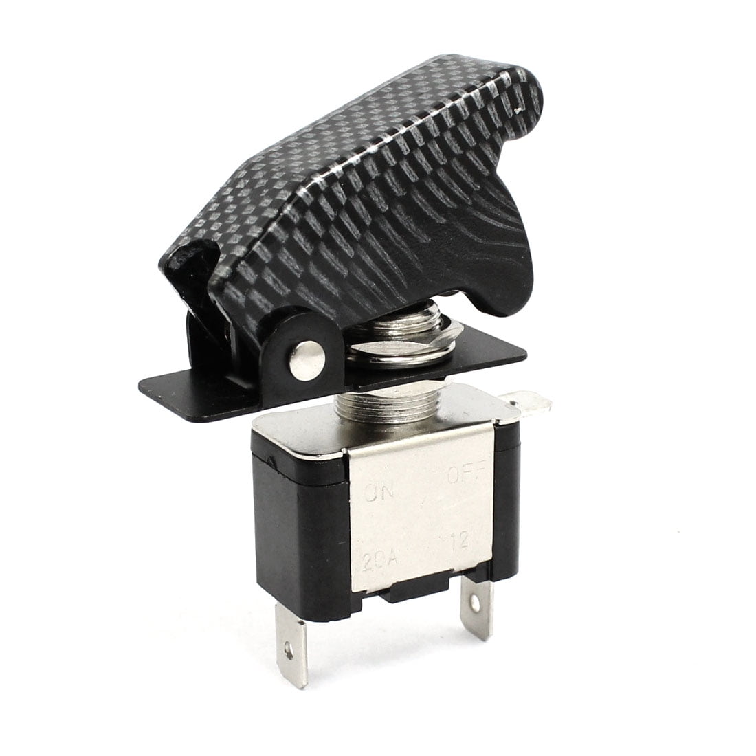 3 Pin On/Off Carbon Fiber Pattern Racing Car LED Light Toggle Switch DC ...