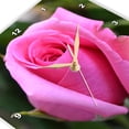 3drose, Pretty Pink Rose Floral, 15x15 Wall Clock - Walmart.com