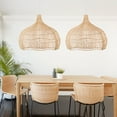 Arturesthome Justina Rattan Pendant Light Wabi Sabi Wicker Chandelier ...